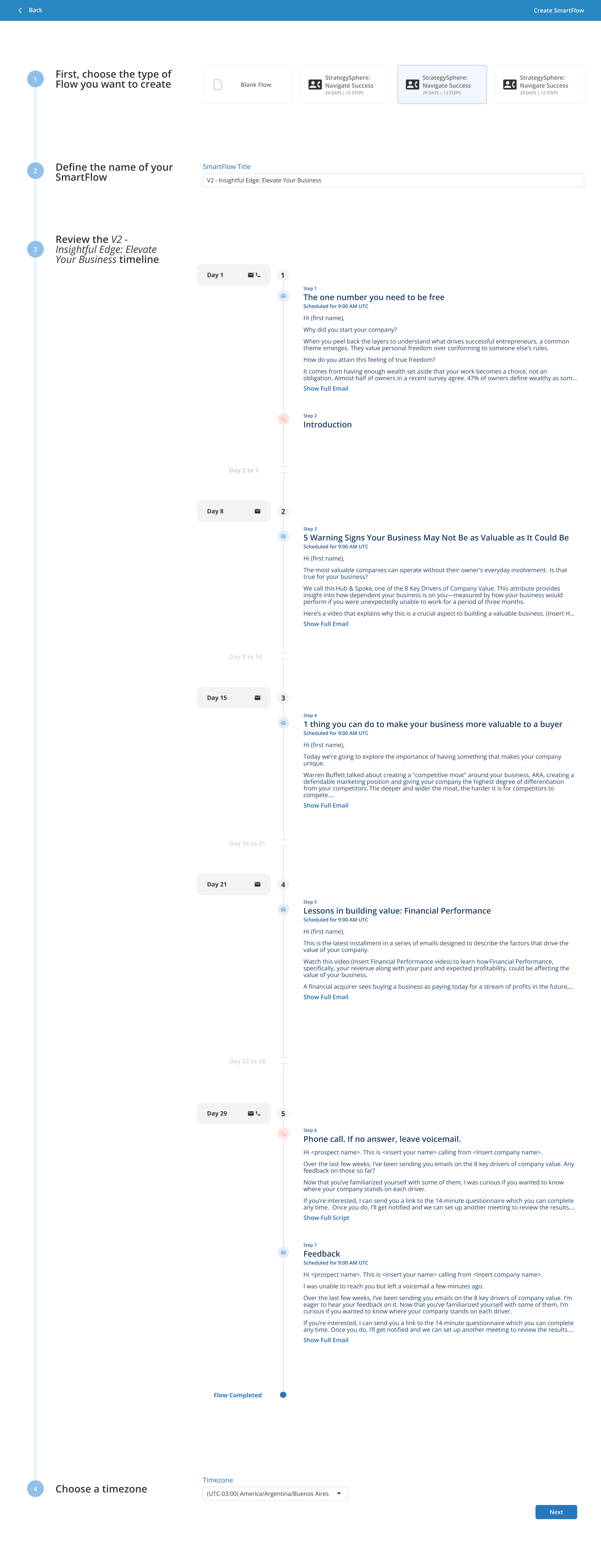 Creating a Smart Flow – Value Builder System