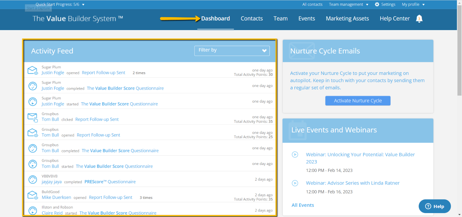 Everything you need to know about the Activity Feed – Value Builder System