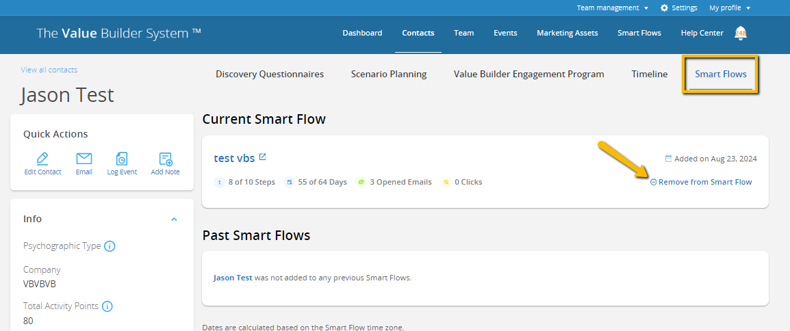 Can contacts be in more than one Smart Flow? – Value Builder System