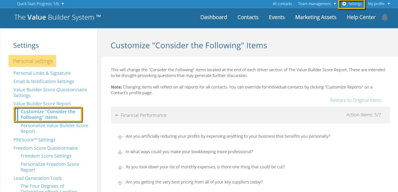 How Do I Edit The "Consider the Following" Section Of The Value Builder Score Report? – Value ...